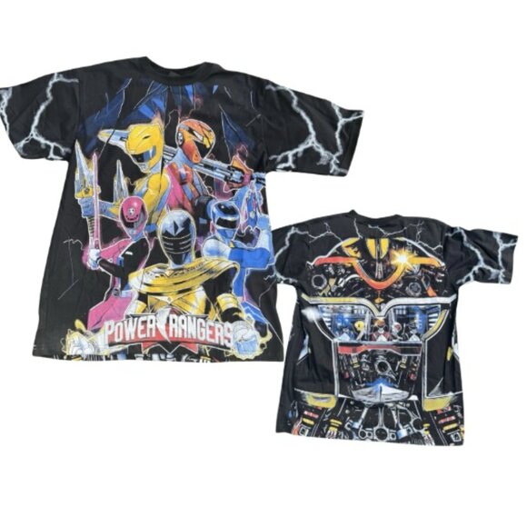 Crown | Shirts | Vtg Mighty Morphin Power Rangers Aop T Shirt 994 Rare ...